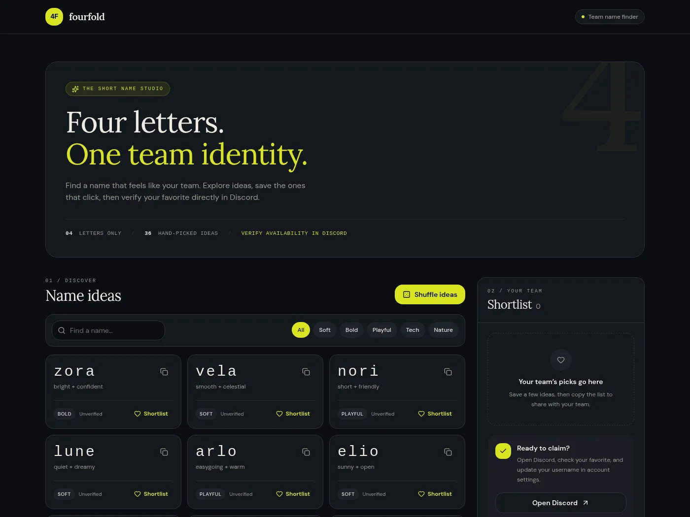Discord Name Finder
