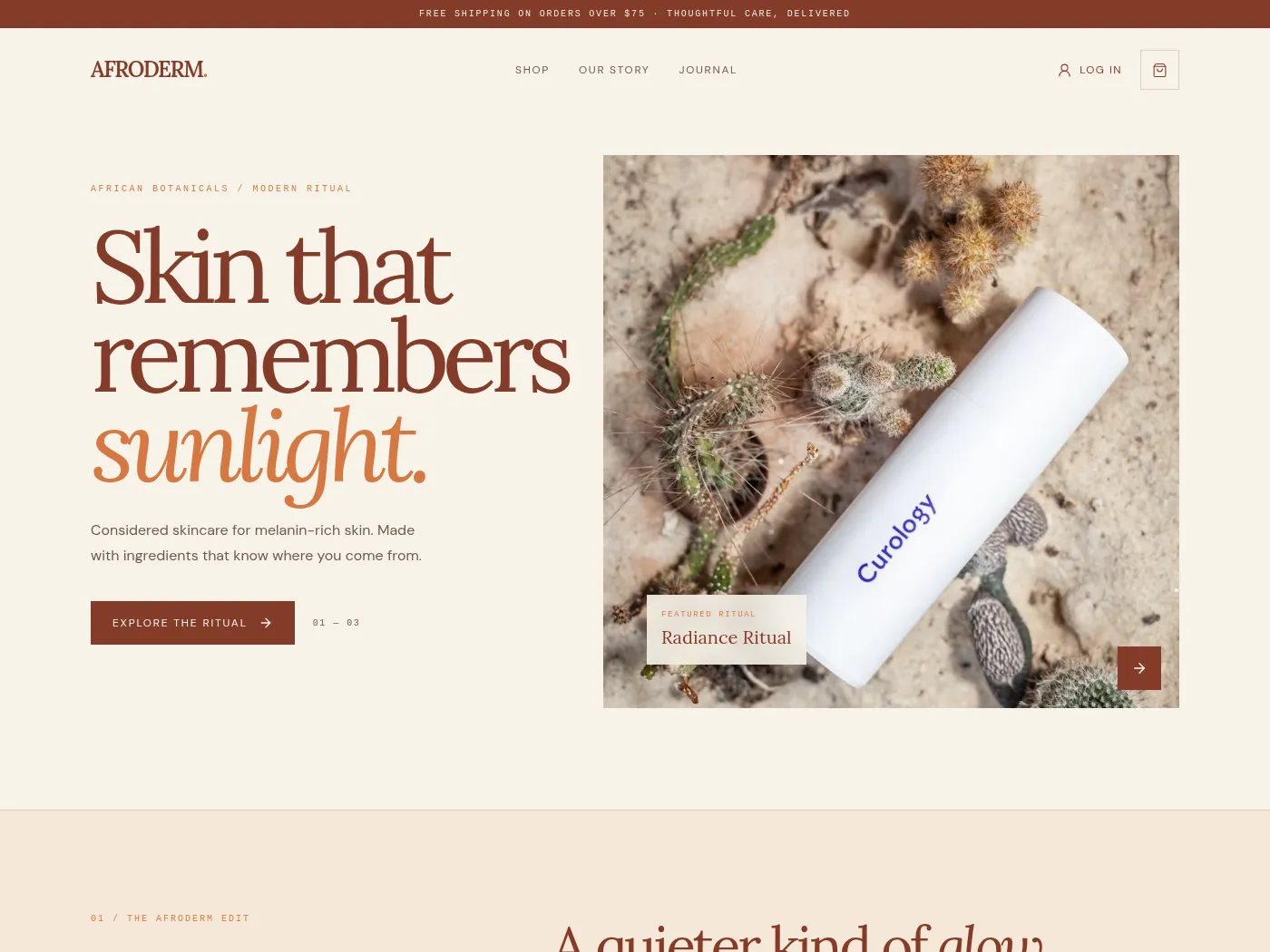 Afroderm Skincare Site