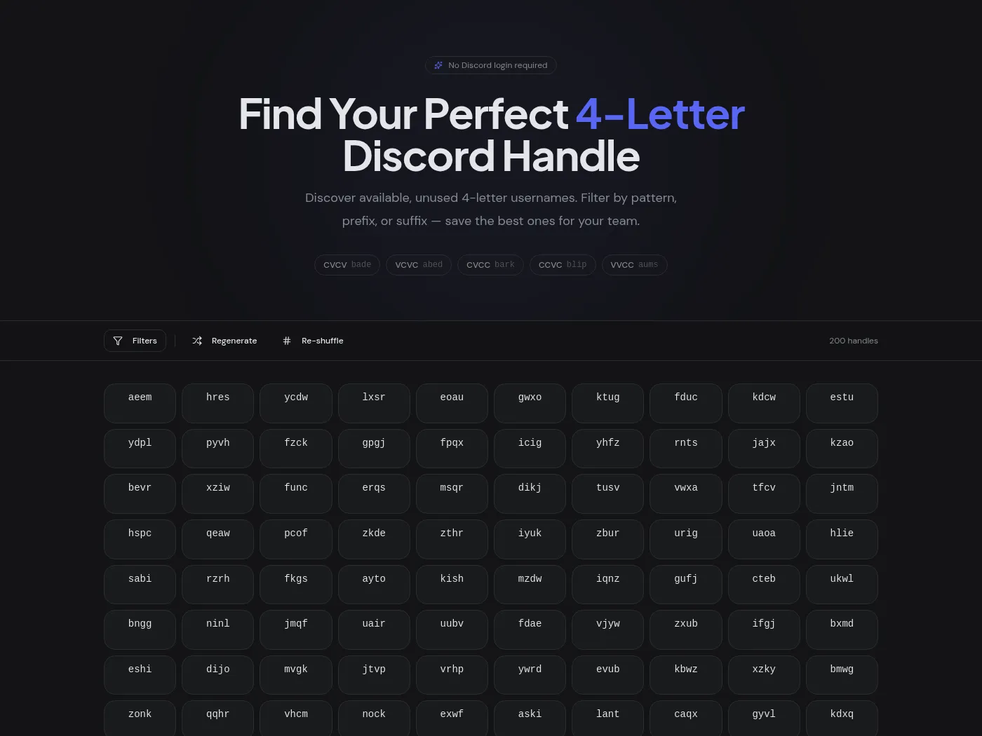 Discord Handle Finder