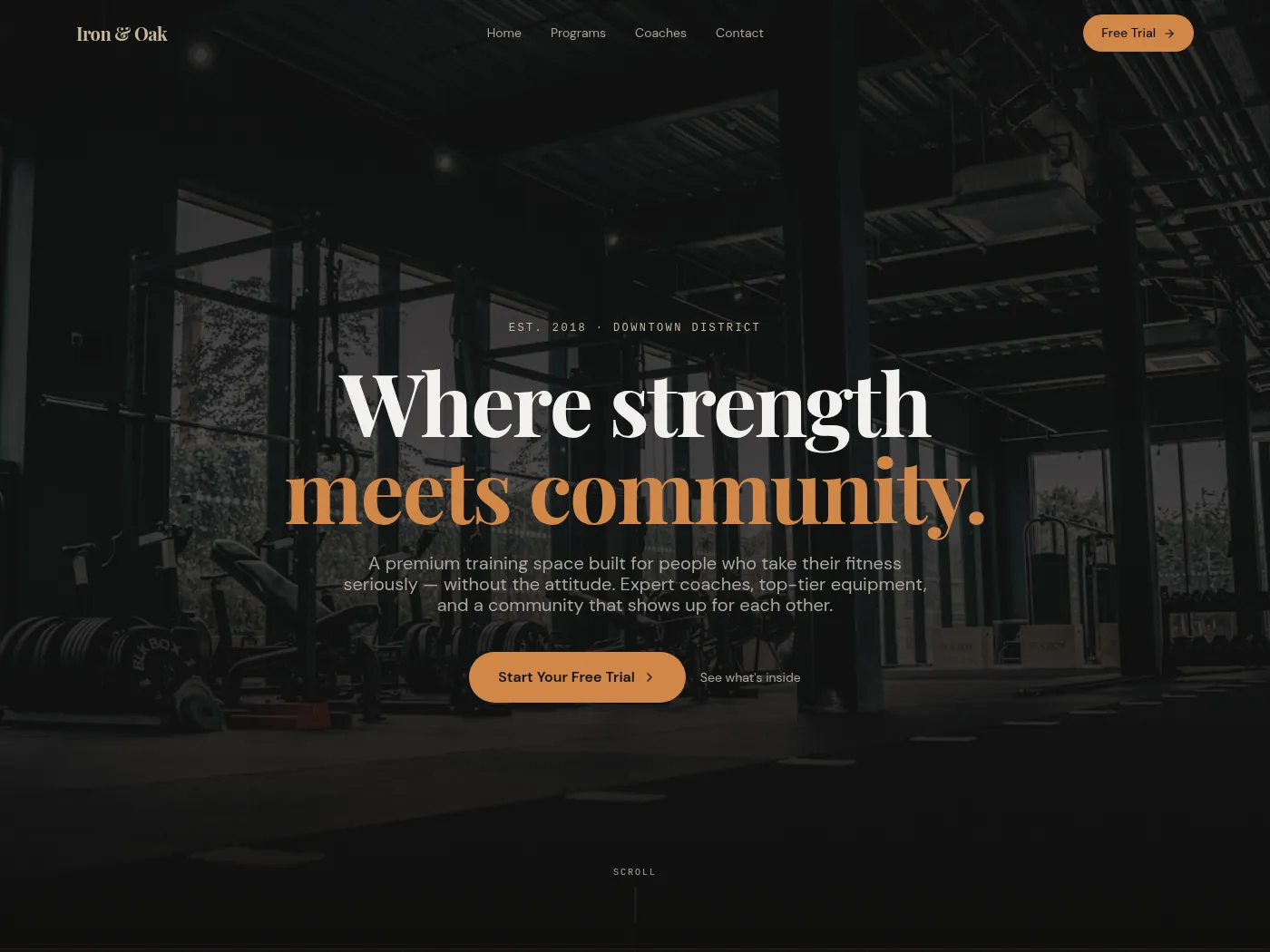 Gym Landing Page