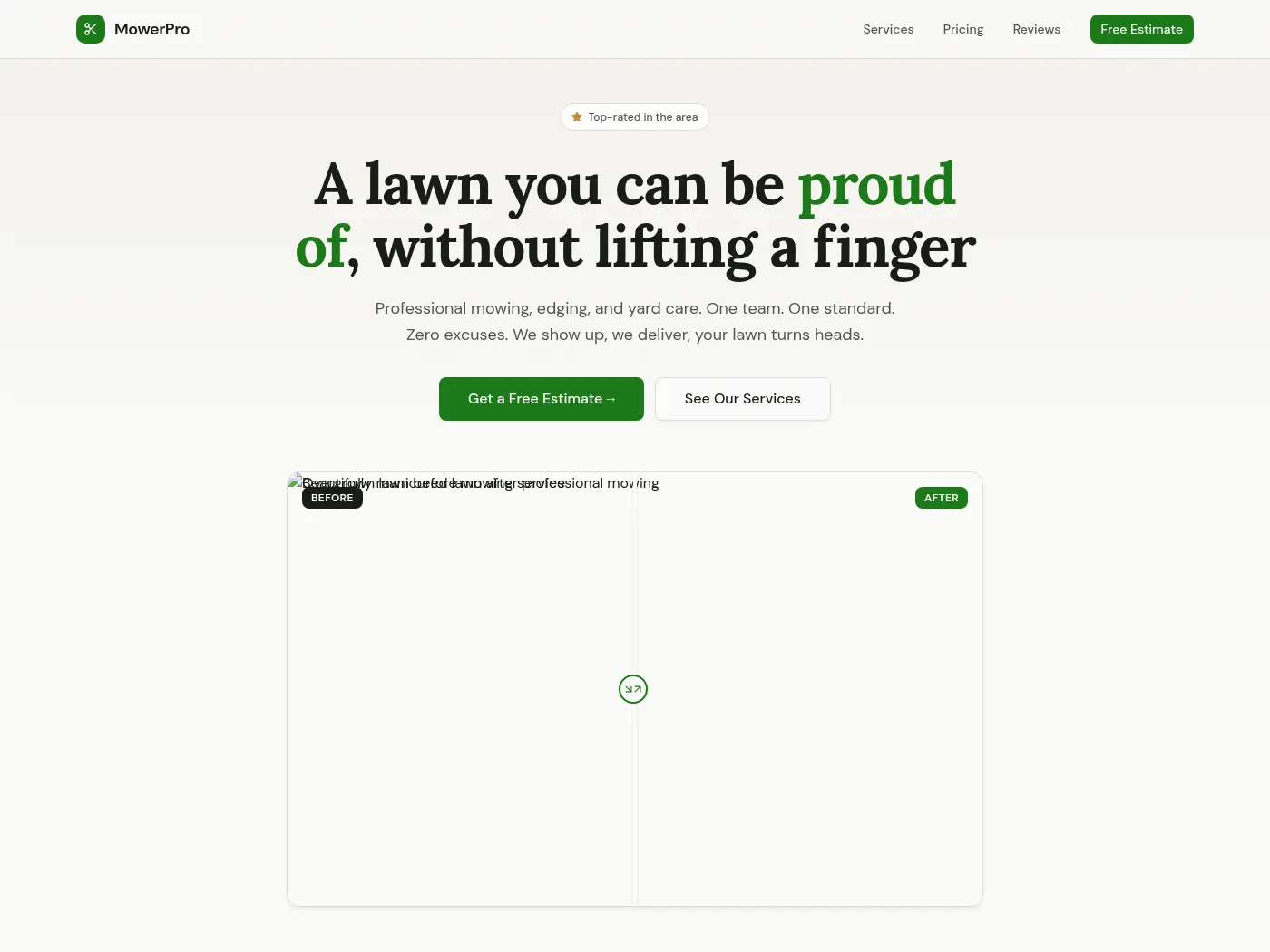 MowerPro Landing Site