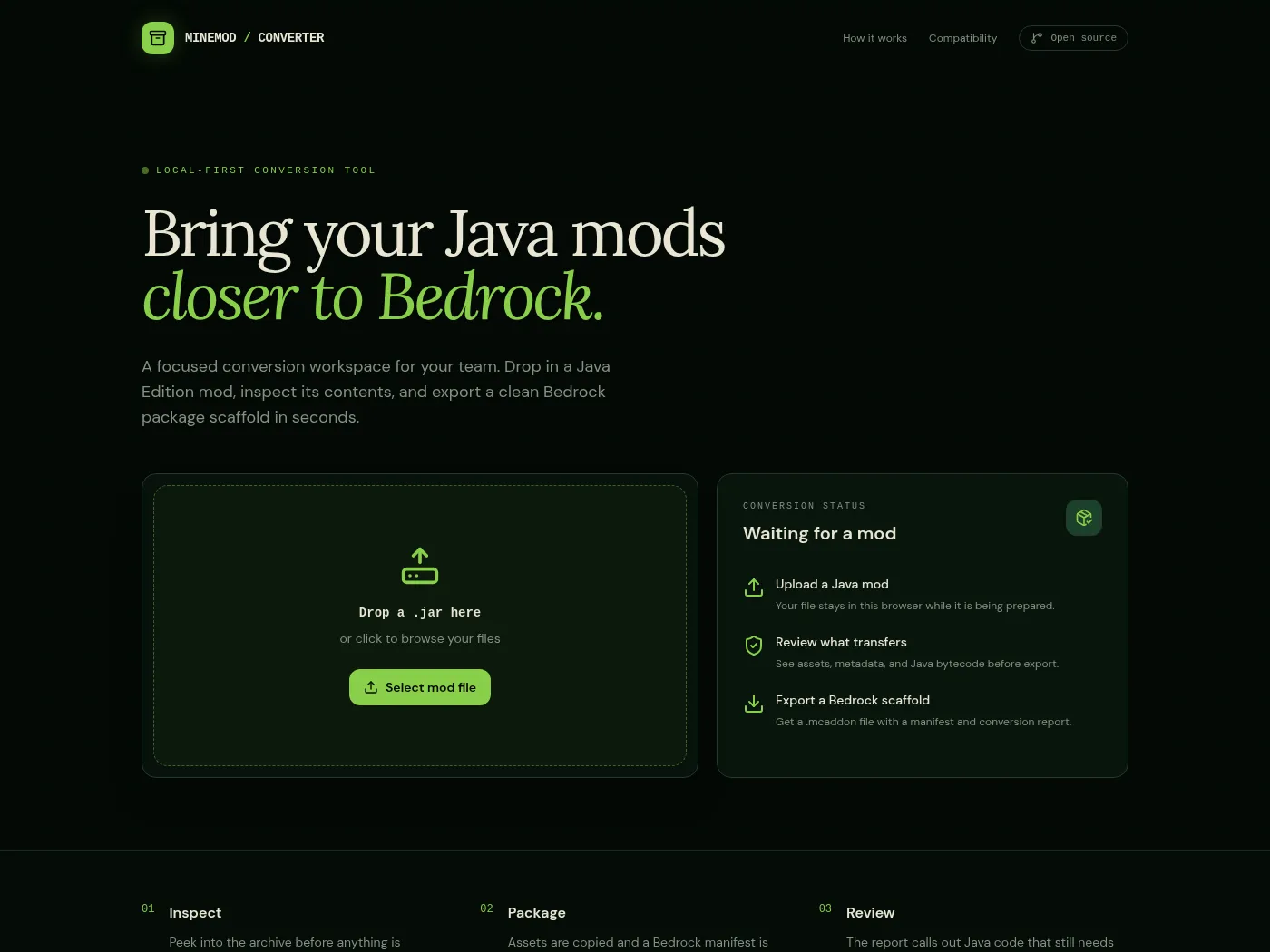 MineMod Converter