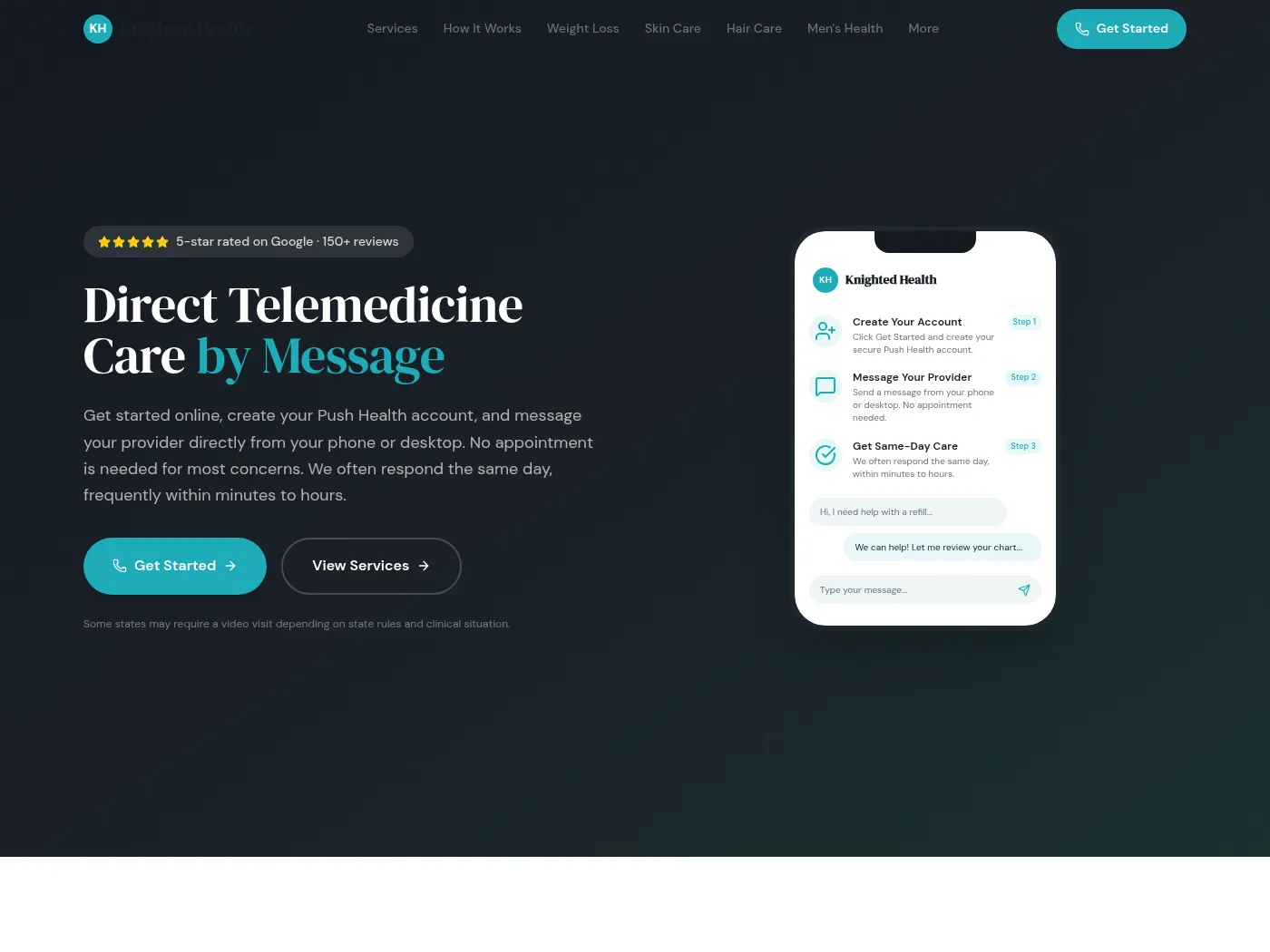 Knighted Health Telemed Site