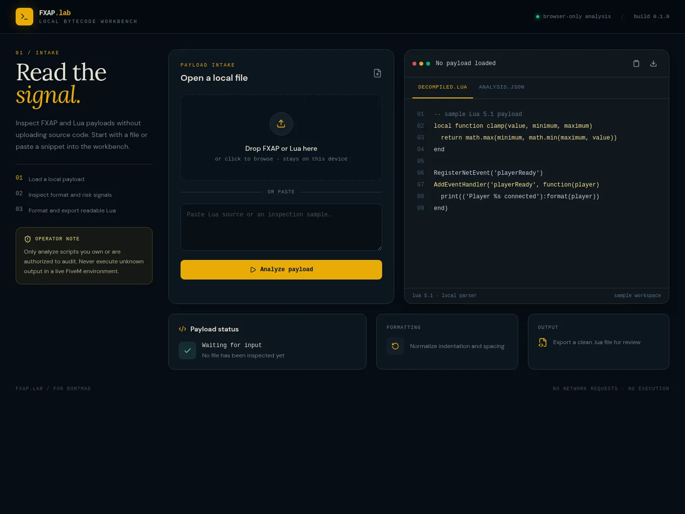 FXAP Lua Decrypt Toolkit