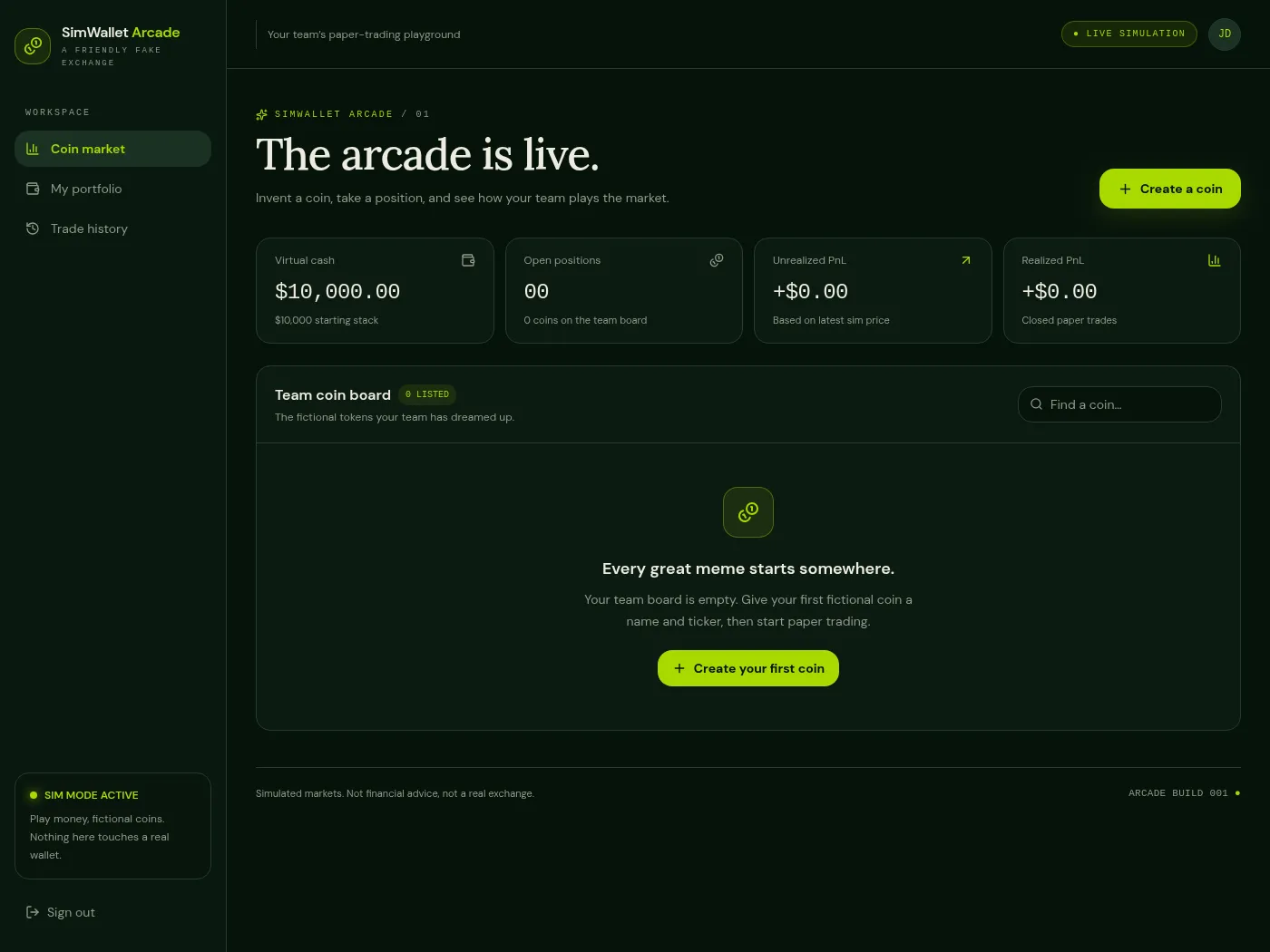 SimWallet Arcade