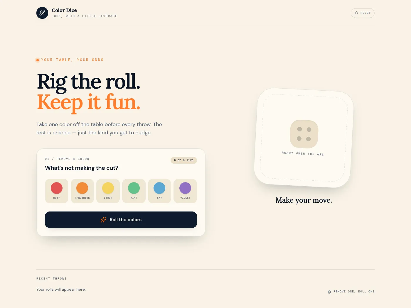 Color Dice Roller