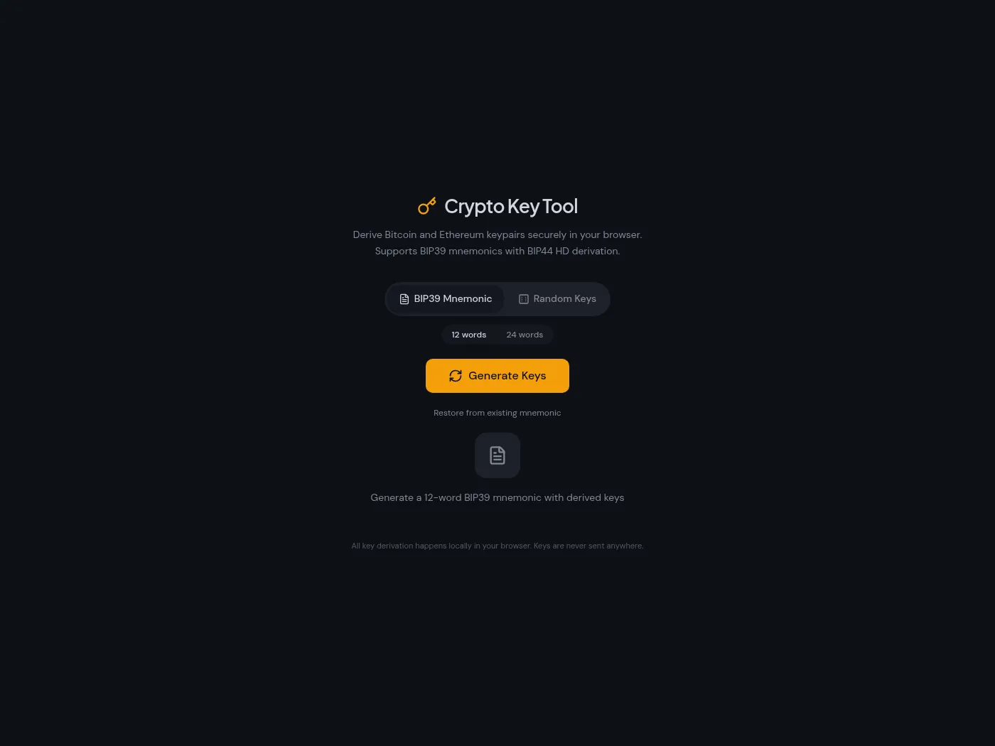 Crypto Key Tool