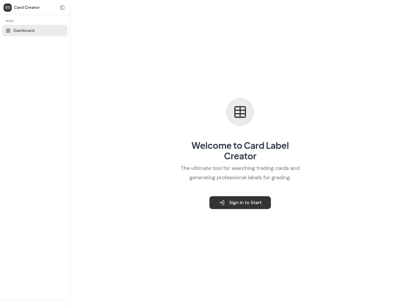 Card Label Creator