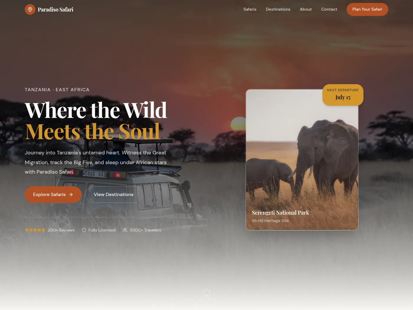 Tanzania Paradiso Safari Site
