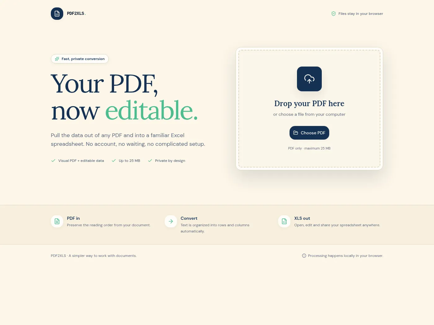 PDF2XLS Converter