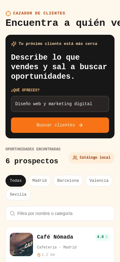 Cazador de Clientes
