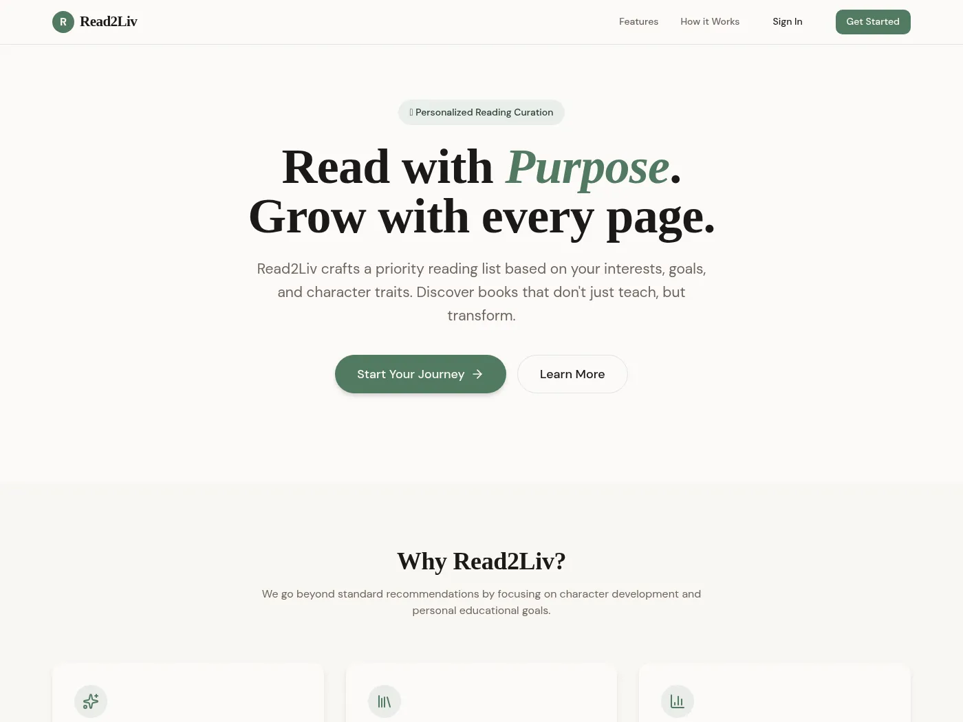 Read2Liv Reading Curator