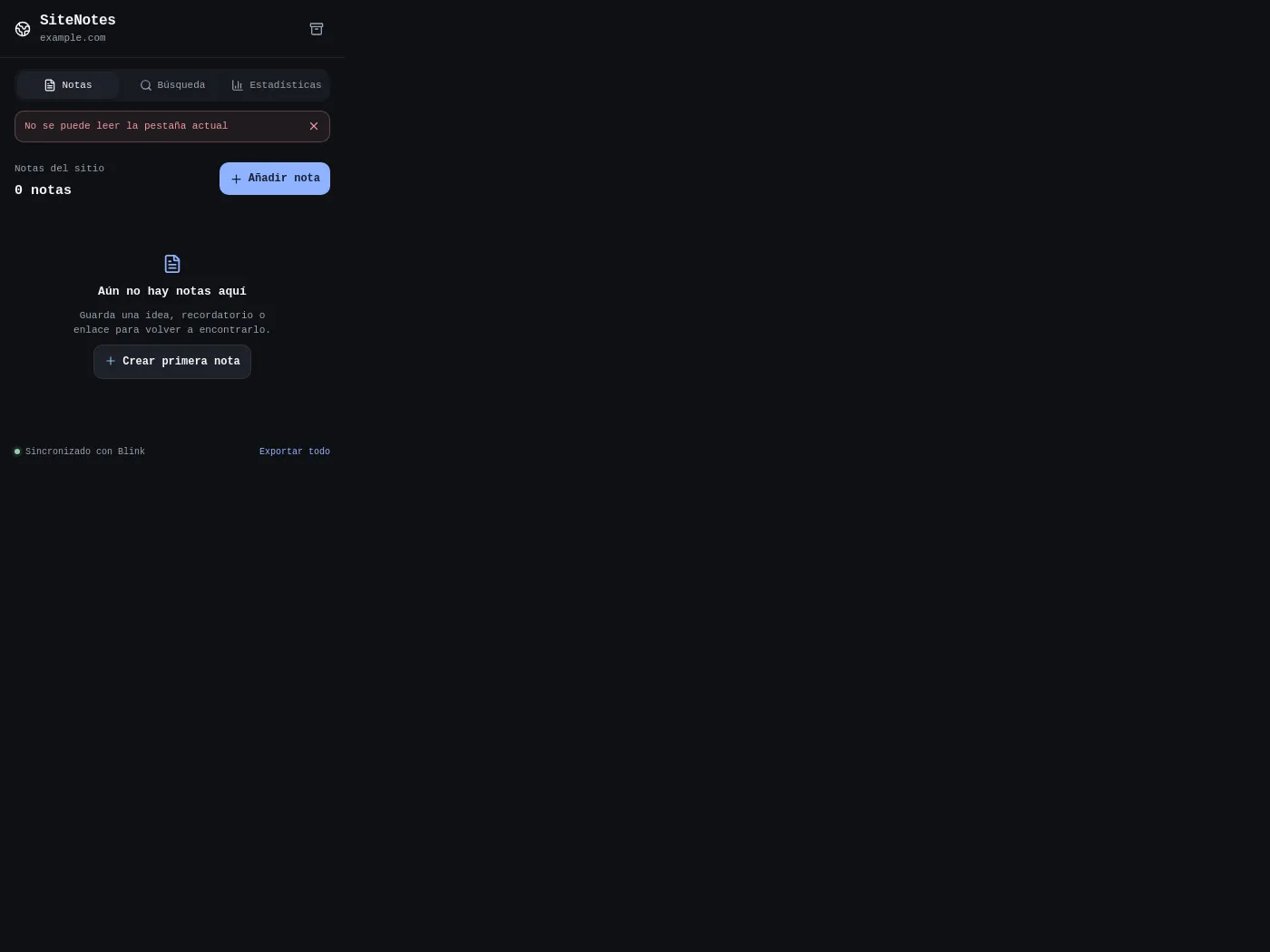 SiteNotes Chrome Extension