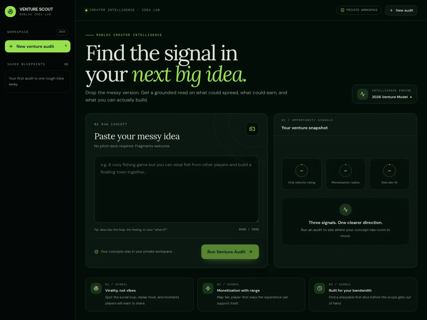 Venture Scout Dashboard