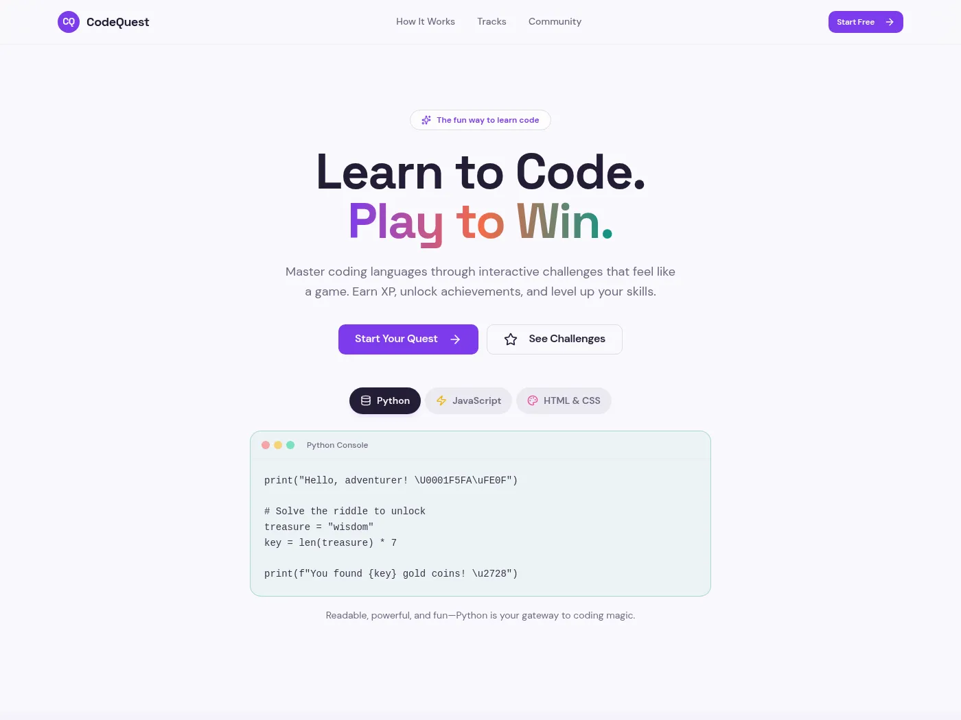 CodeQuest Fun Learning