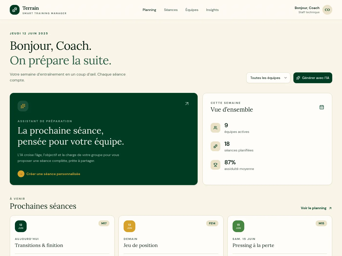 Smart Training Manager