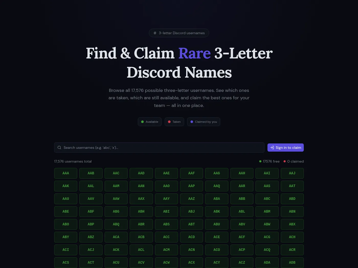 Discord Name Finder