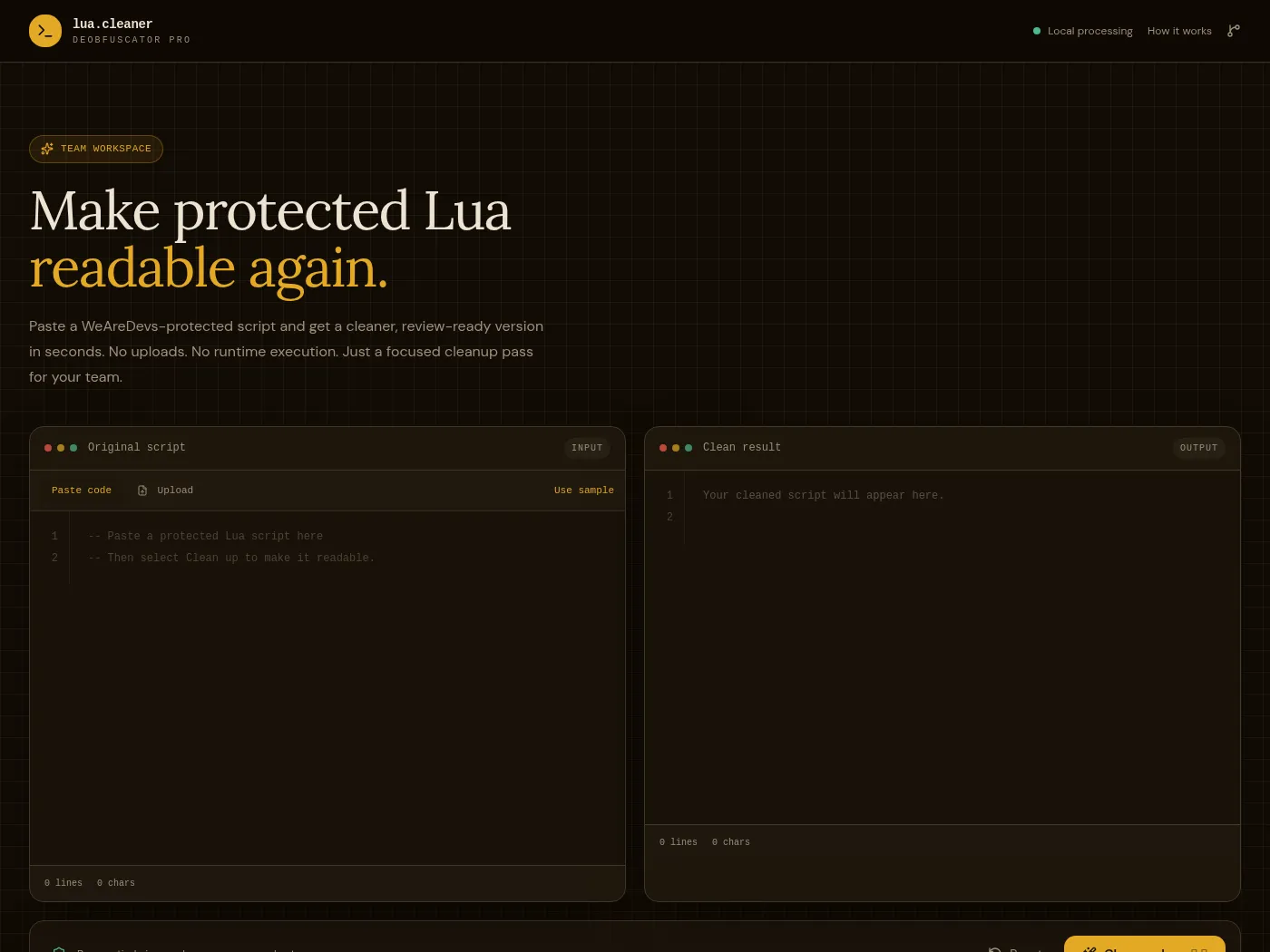 Lua Deobfuscator Pro