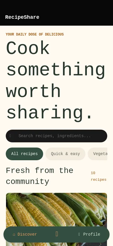 RecipeShare Mobile