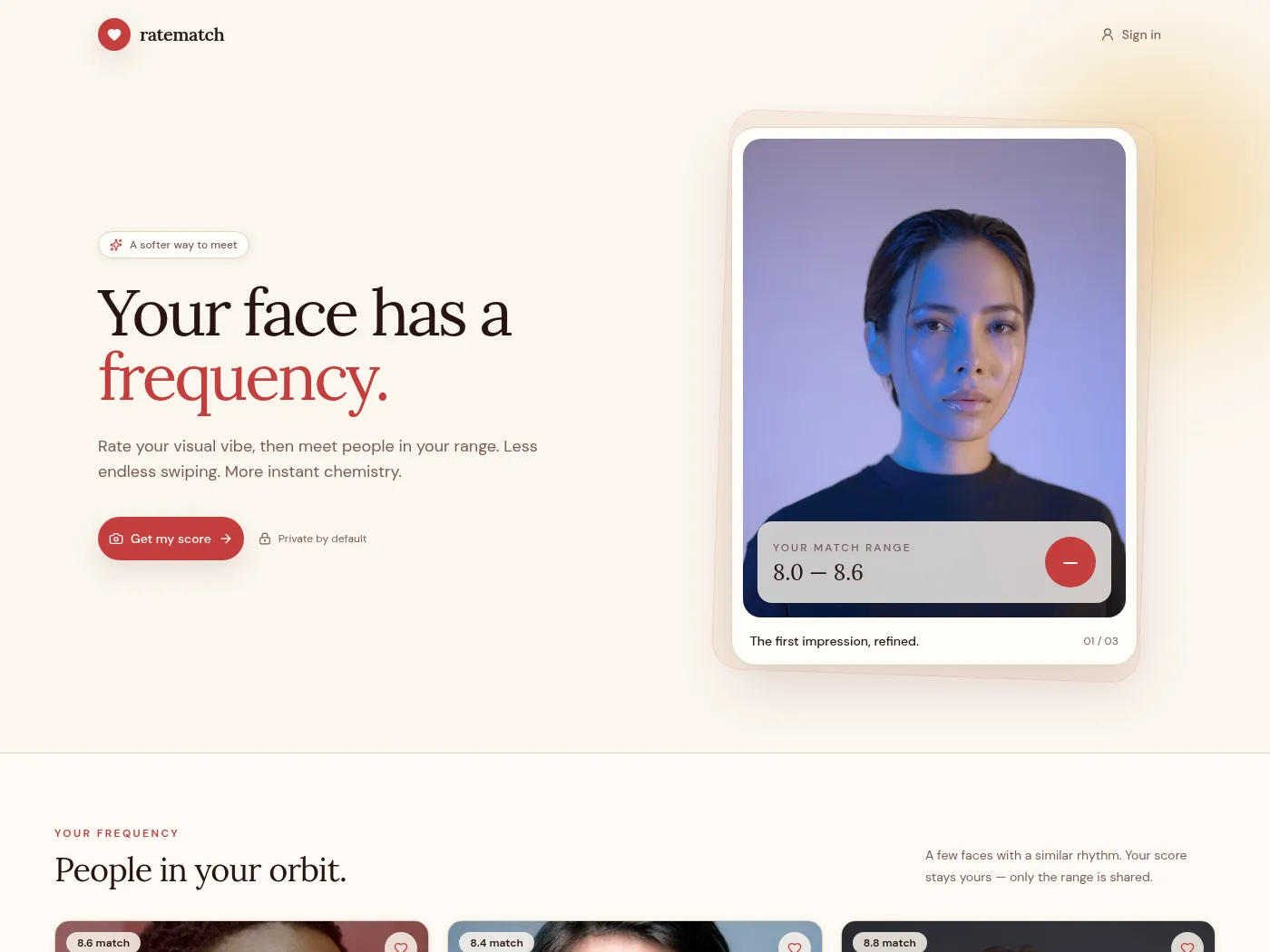 RateMatch Dating App