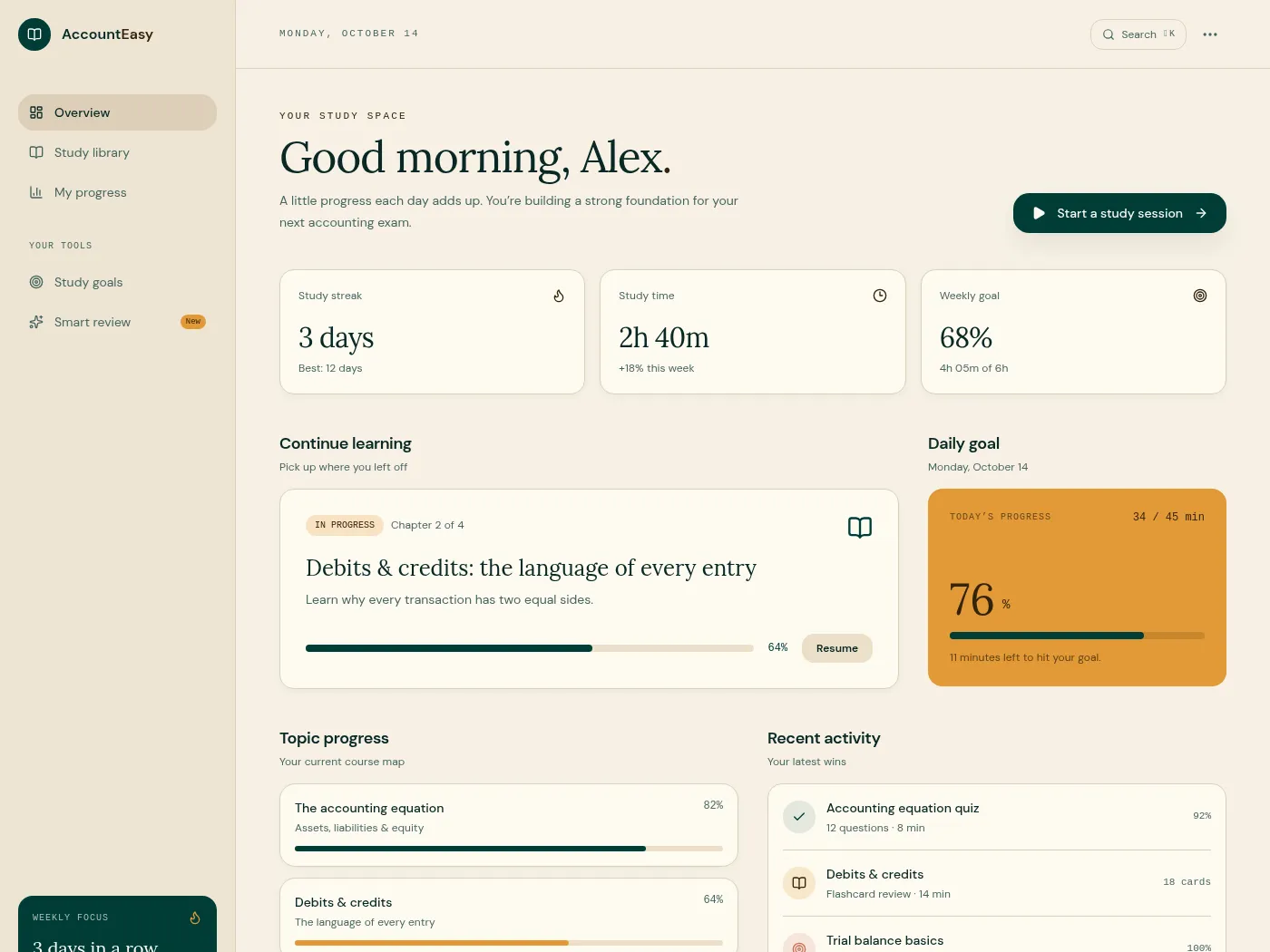 AccountEasy Study App
