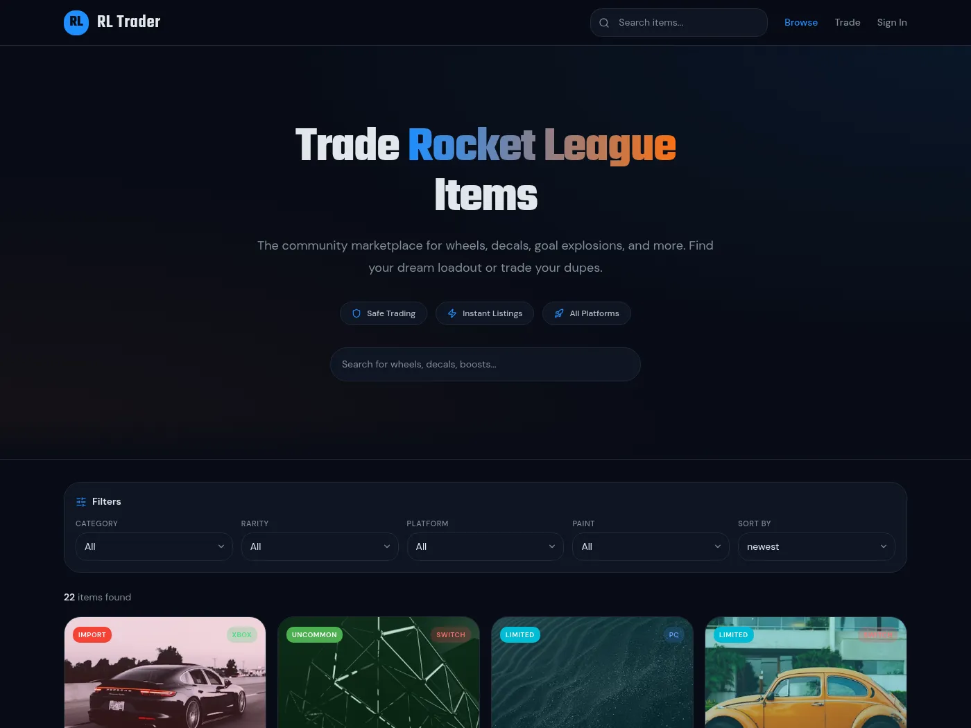 Rocket League Trader