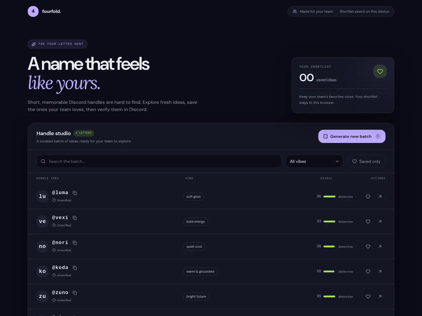 Rare Discord Handle Finder