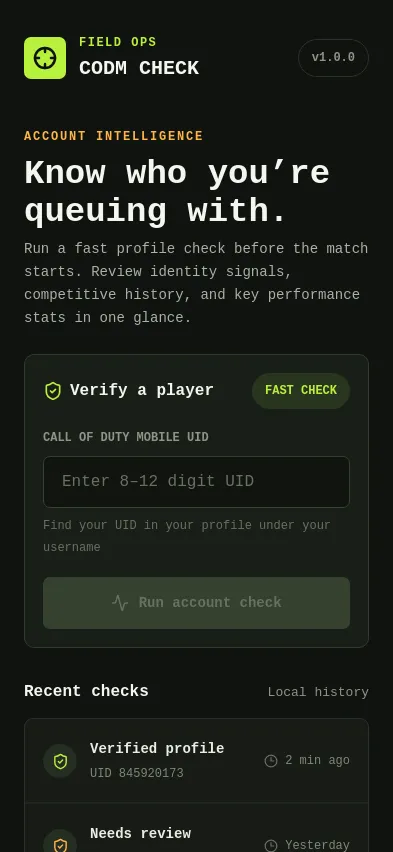 CODM Stat Checker