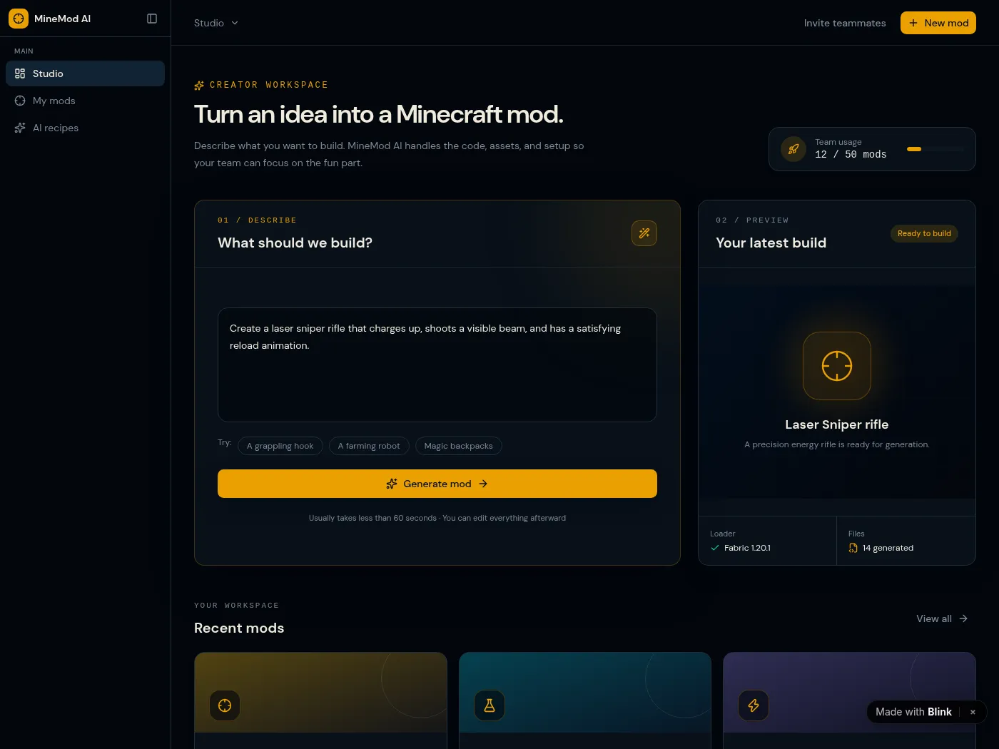 MineMod AI Studio