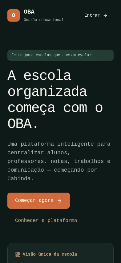 OBA Educação SaaS App
