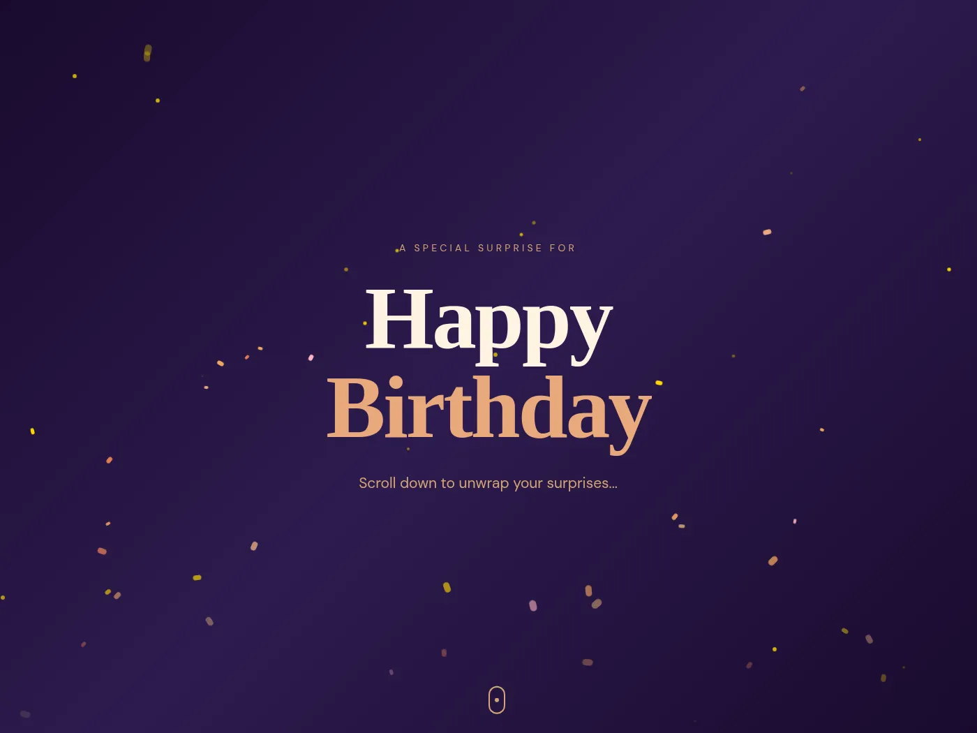 ScrollSurprise Birthday App