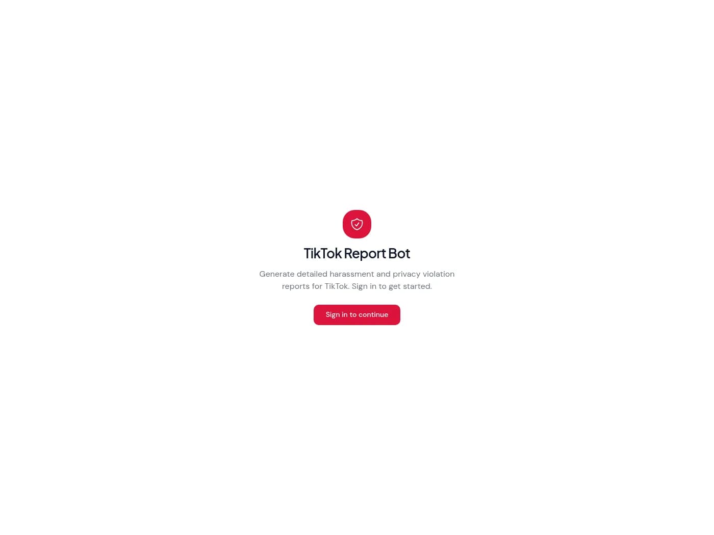 TikTok Report Bot