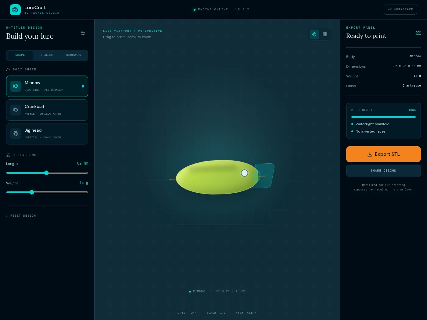 LureCraft 3D Designer