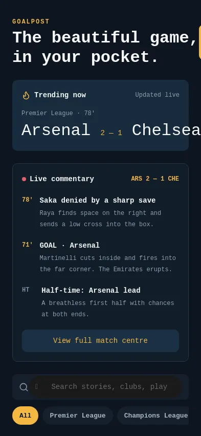 GoalPost Football News