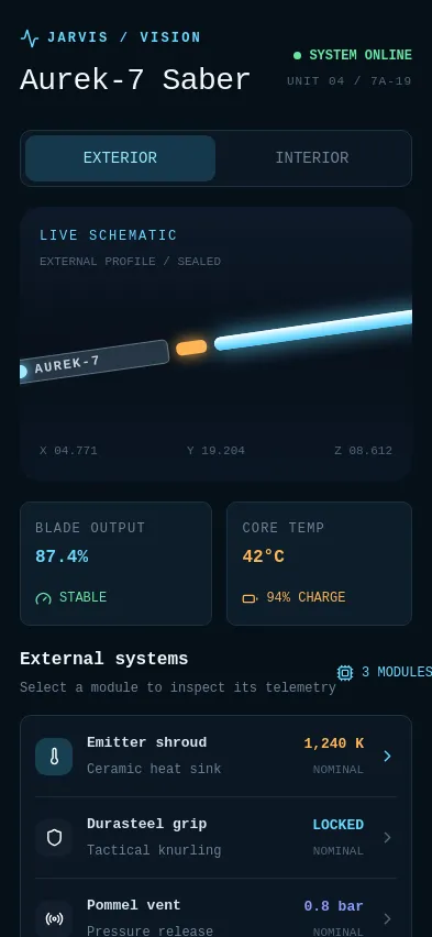 Jarvis Saber Vision