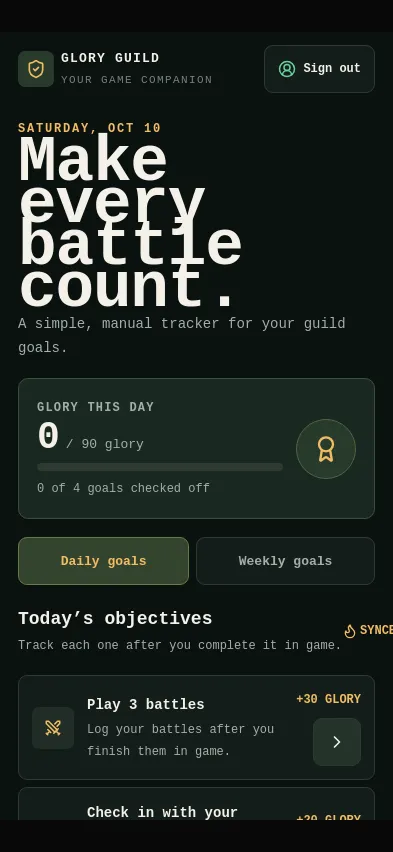 Free Guild Glory Bot