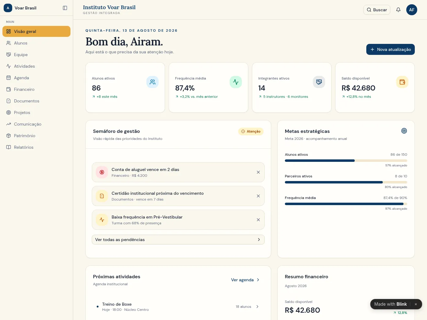 Voar Brasil Management Suite