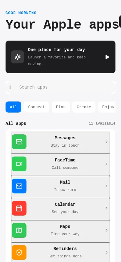 Apple App Launcher
