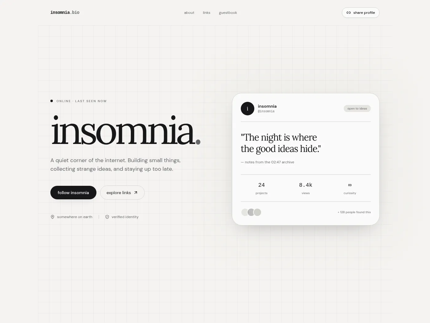 Insomnia.bio Web Portal