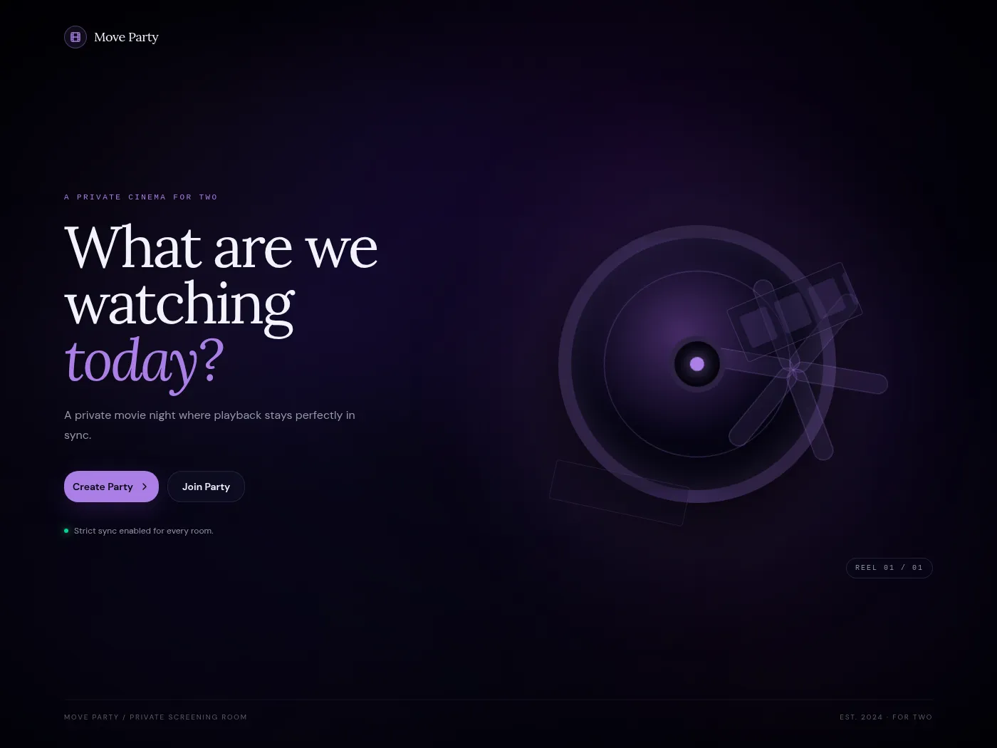 Move Party Cinema UI