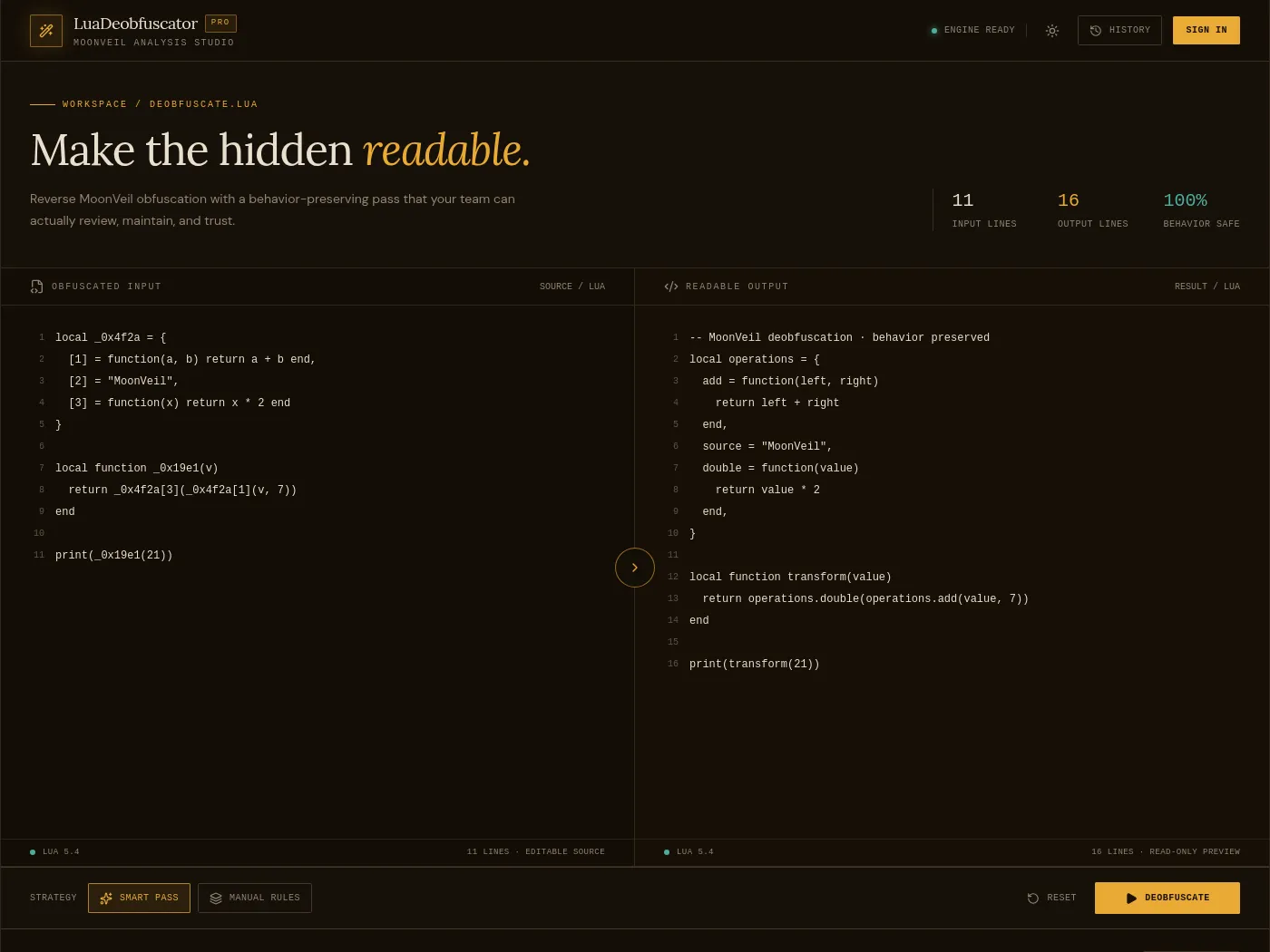 LuaDeobfuscator Pro