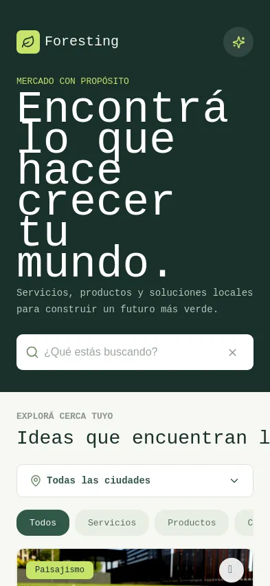Foresting Marketplace App