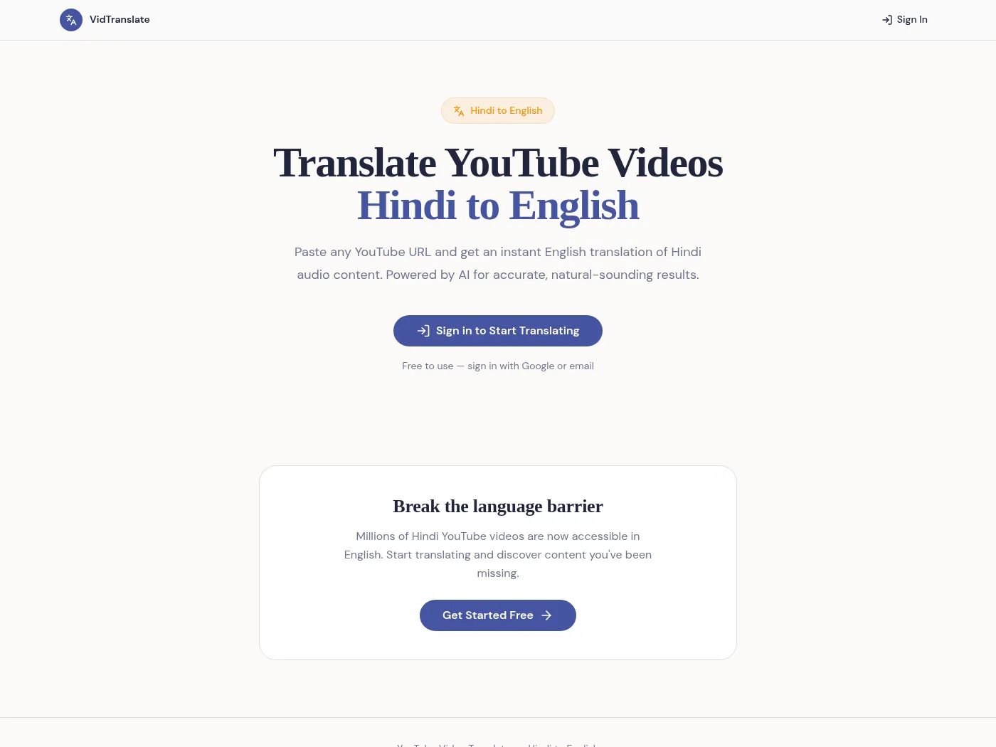 YouTube Video Translator