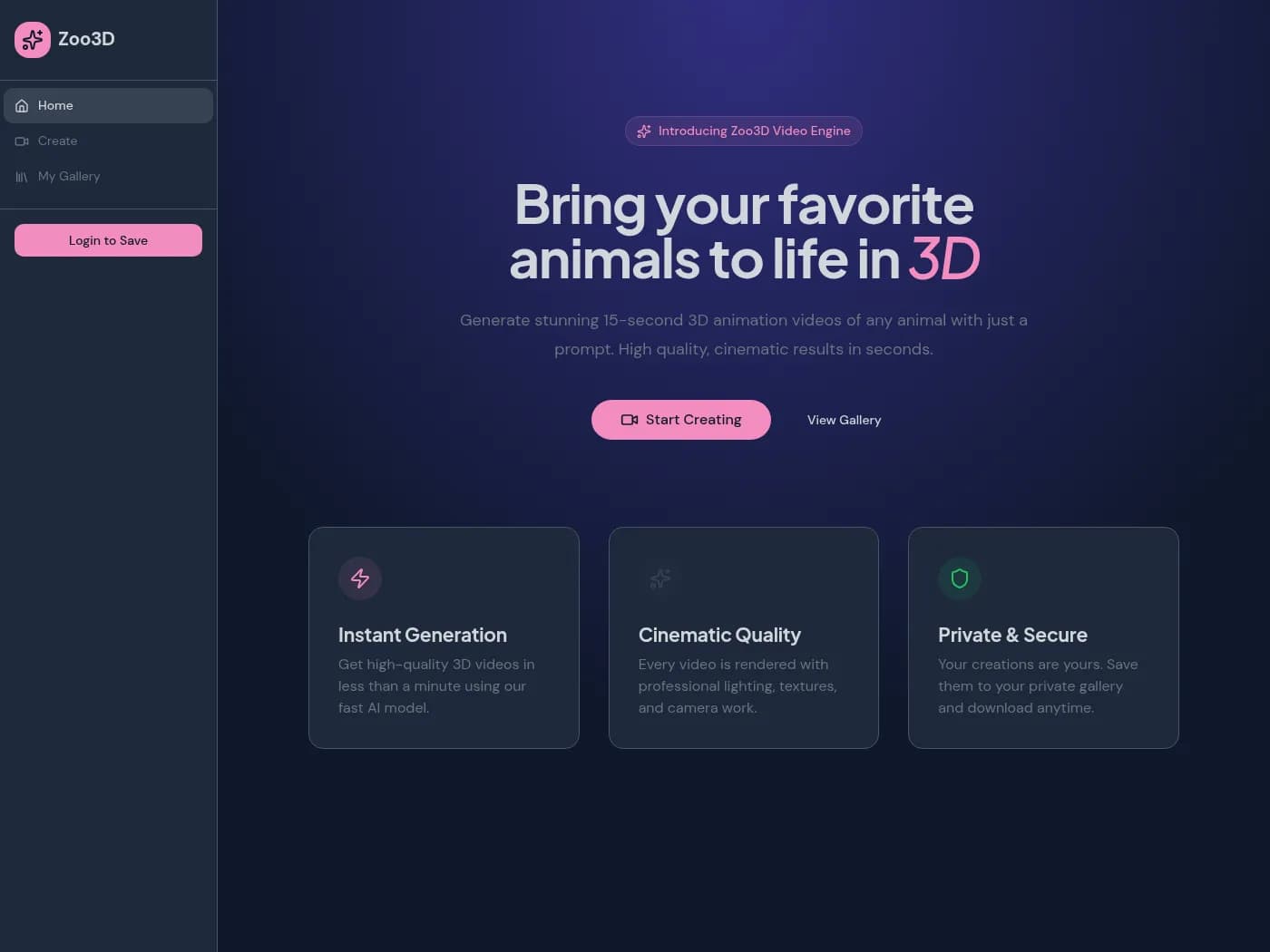 3D Animal Video Maker