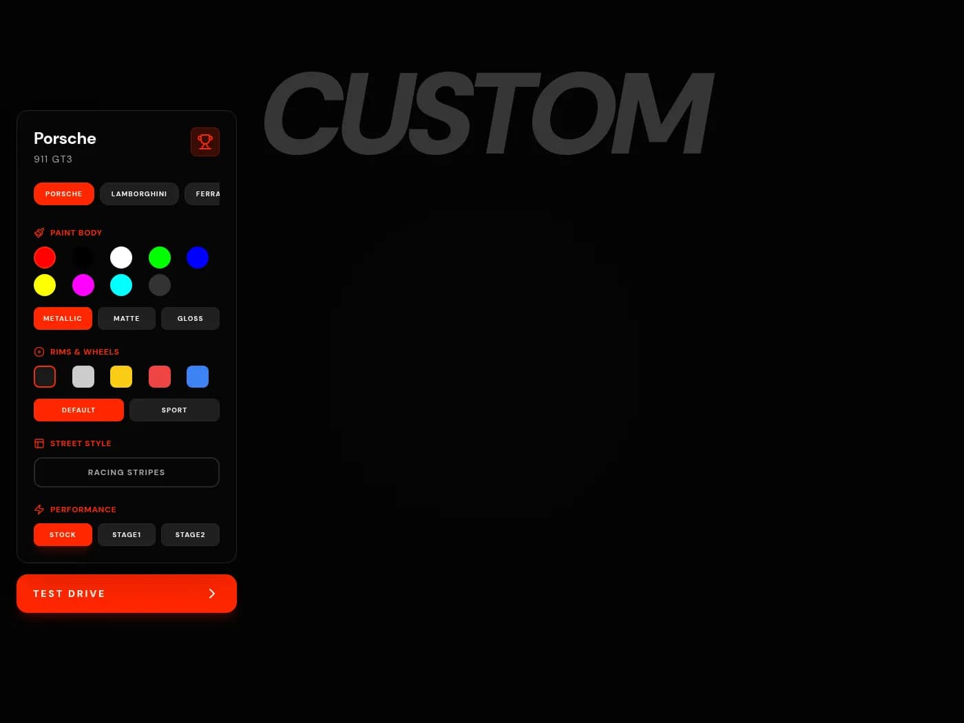 Supercar Customizer 3D