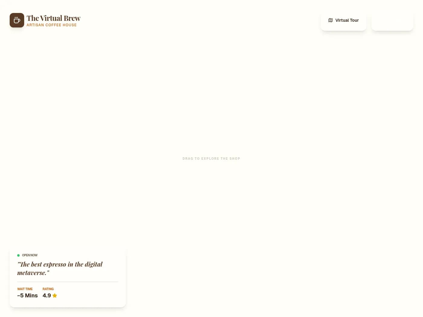 3D Coffee Shop Web