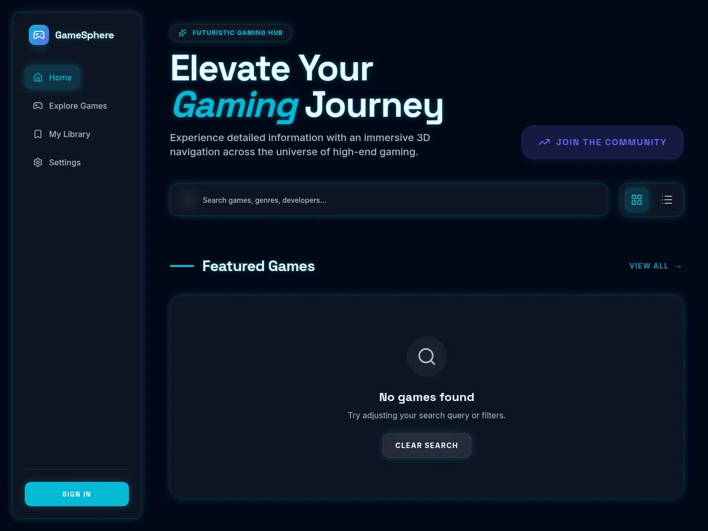 GameSphere 3D Web