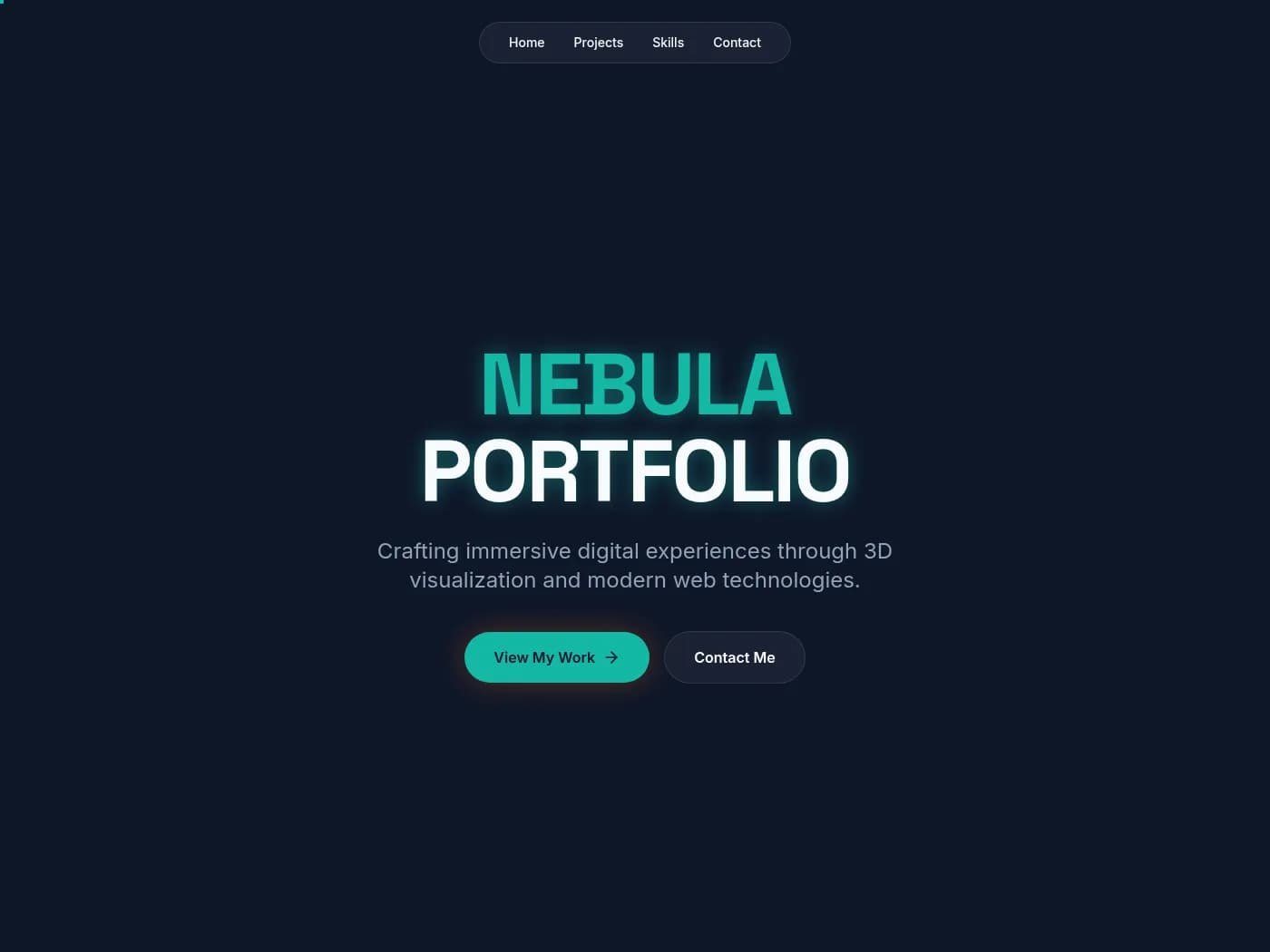 3D Portfolio Showcase