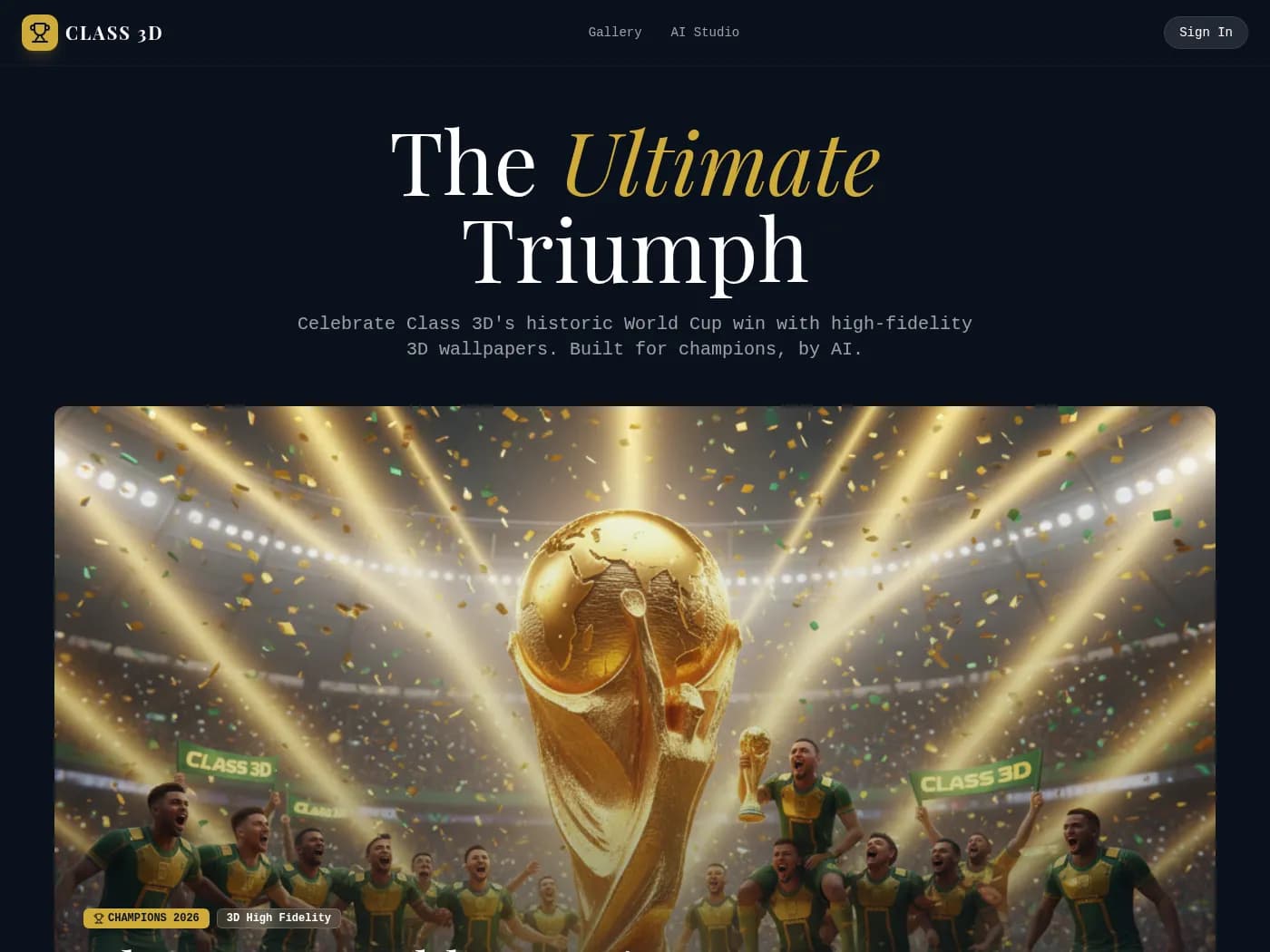 3D Wins World Cup Wallpaper