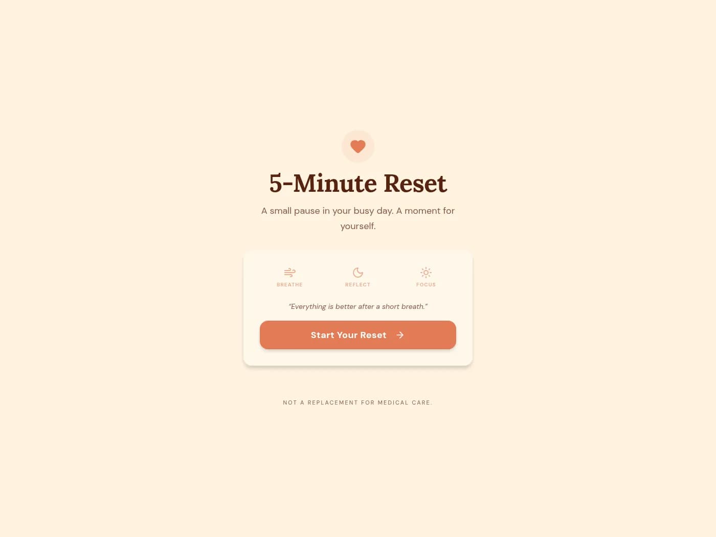 5-Minute Reset